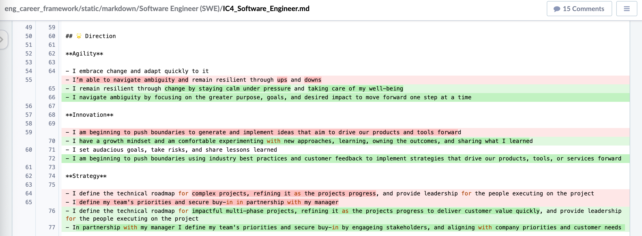 Here's the latest version of our Engineering Career Framework - Dropbox