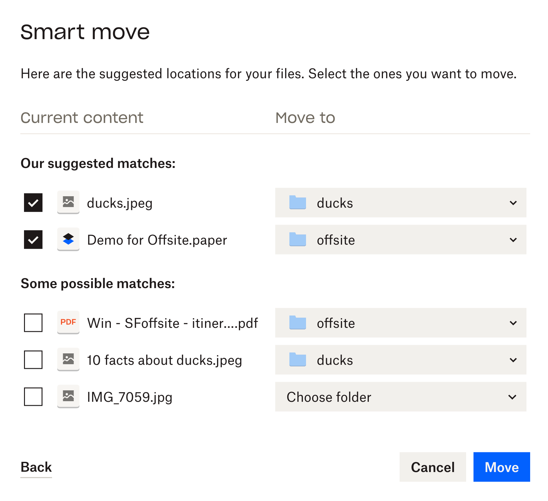 Putting everything in its right place with ML-powered file organization - Dropbox
